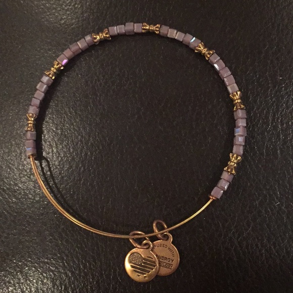 Alex and Ani | Jewelry | Alex And Ani Purple Beaded Bracelet | Poshmark